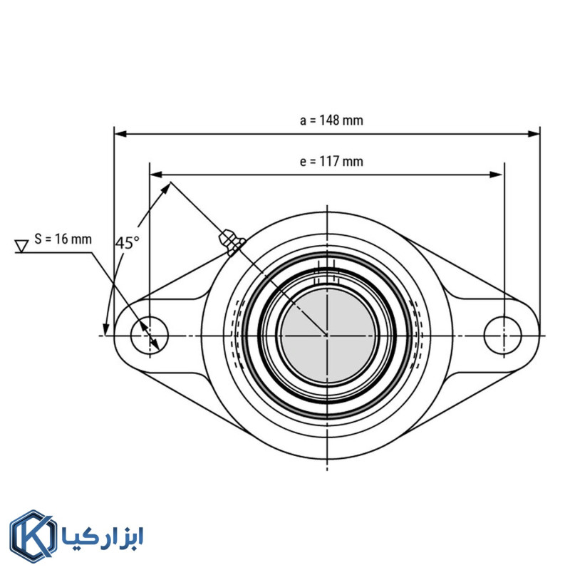 مشخصات، قیمت و خرید یاتاقان FL206 آساهی با شفت 30 میلی متر | ابزارکیا