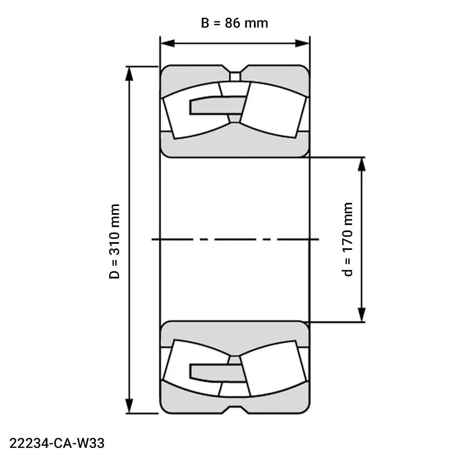 مشخصات، قیمت و خرید رولبرینگ بشکه ای 22234 CA W33 | ابزارکیا